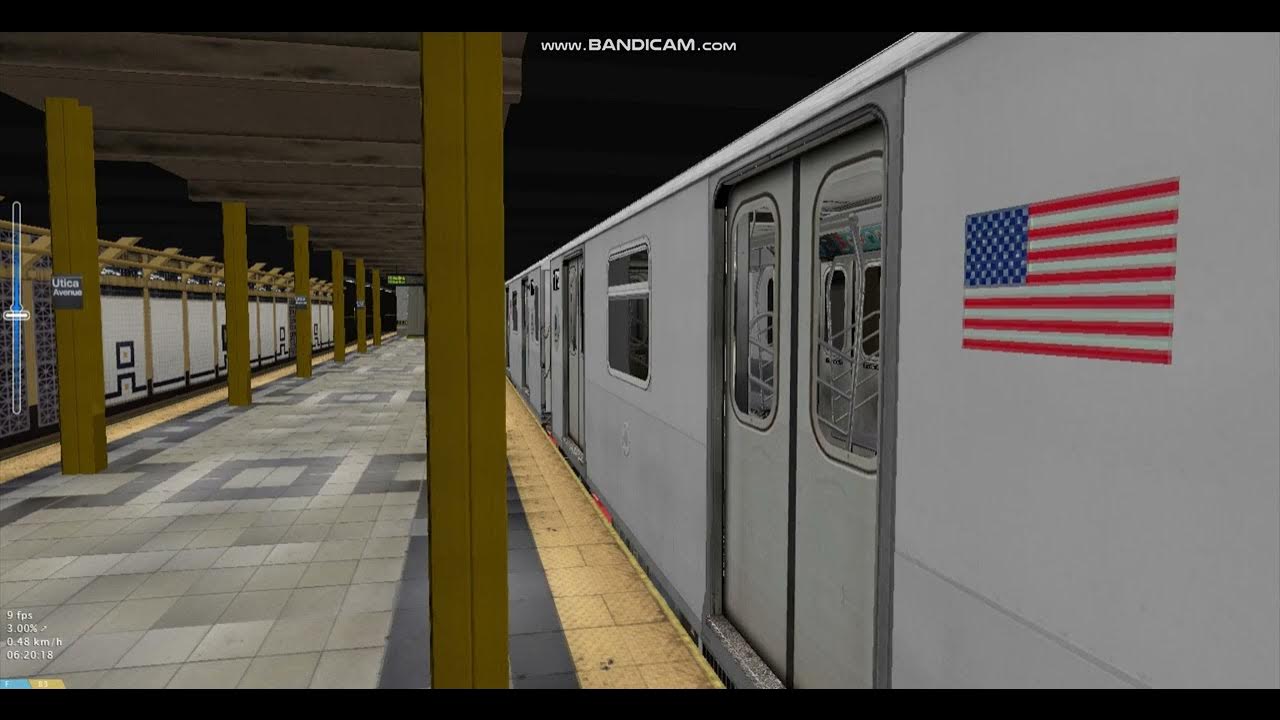 Openbve Realstic R142 4 Train Arriving & Departing at Crowns Heights Utica Avenue - YouTube