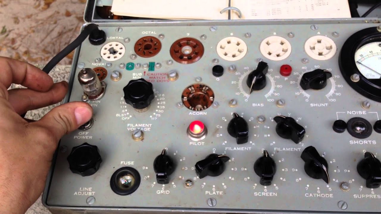 Hickok military tube tester circa 1962 - YouTube