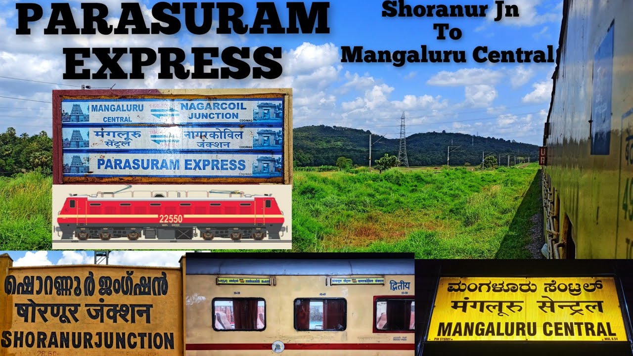 PARASURAM EXPRESS || SHORANUR JN - MANGLORE JN || AC CHAIR CAR || TAMIL ...