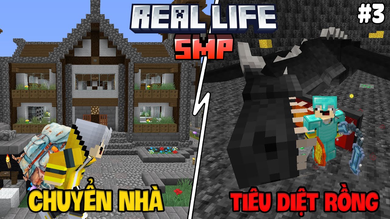 MINECRAFT REAL LIFE SMP TẬP 3: HÀNH TRÌNH TÌM TRỨNG RỒNG CÙNG VỚI ...