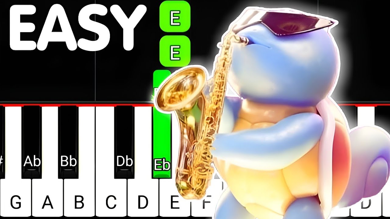 Epic Sax Squirtle Meme Easy Piano Tutorial - YouTube