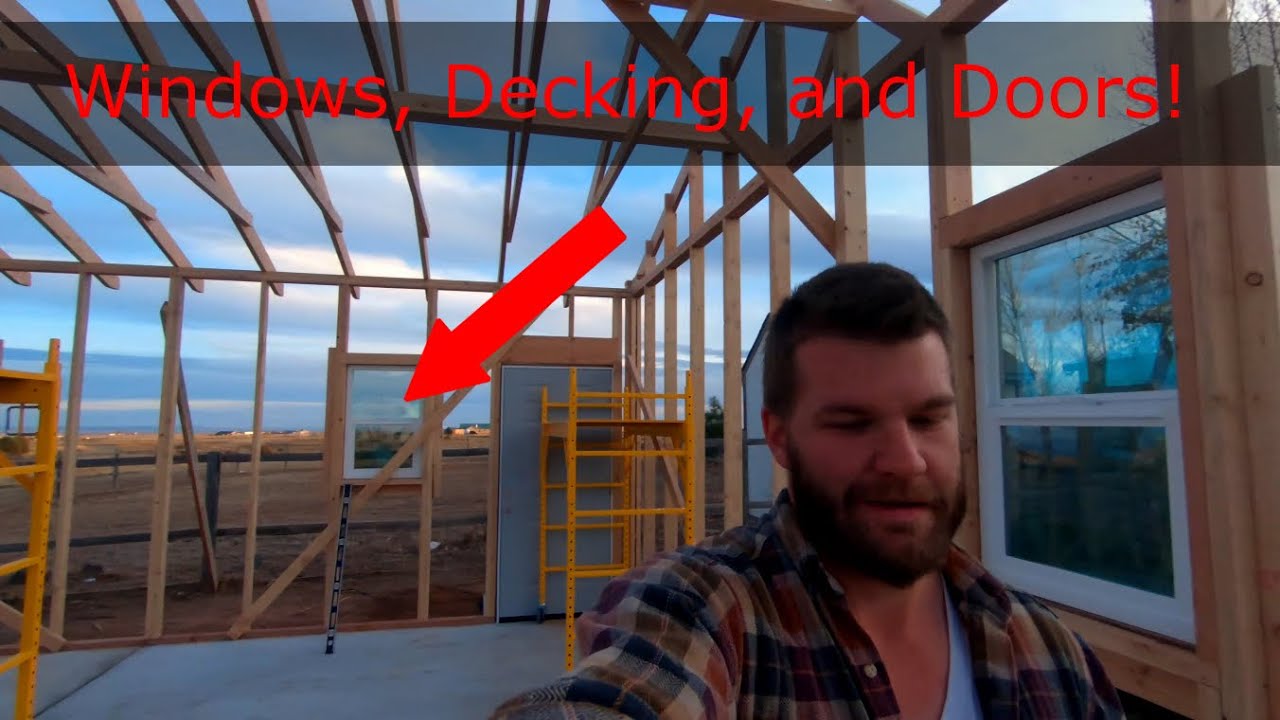Installing Garage Windows, Decking, and Doors! - YouTube