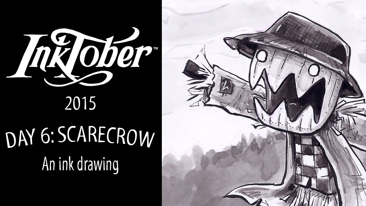 InkTober Day 6 - Scarecrow - YouTube