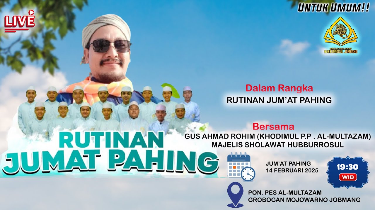 🔴(LIVE) RUTINAN JUM'AT PAHING - BERSAMA GUS AHMAD ROHIM - 14 FEBRUARI ...