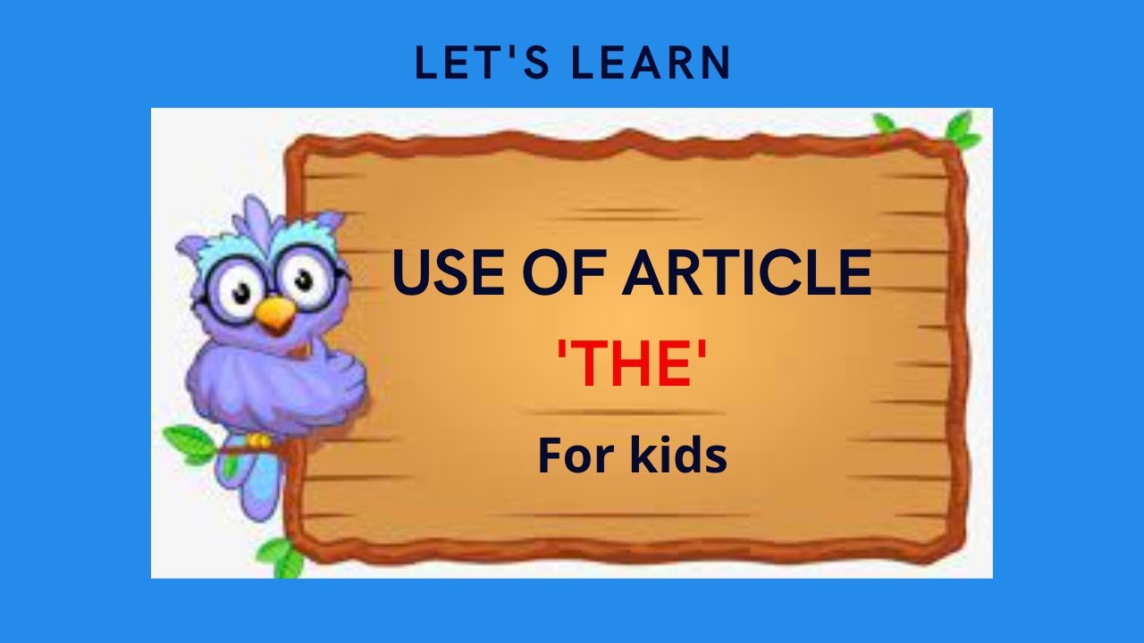 Learn: Definite Article 'THE' | Basic English Grammar for Kids | Grade ...