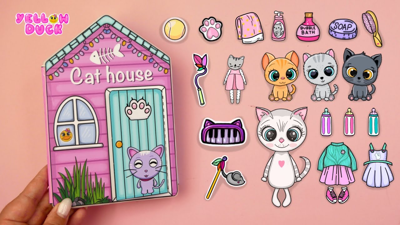 Adorable Kitten Dollhouse | Pet care Kit DIY - YouTube