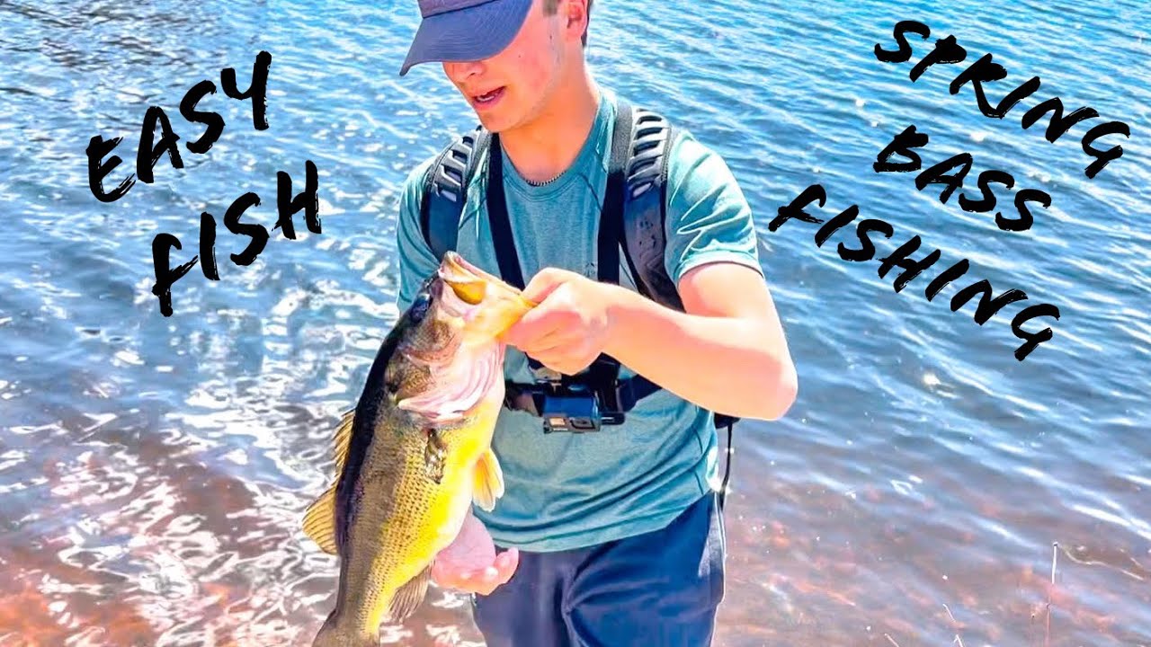 Spring time *largemouth* bass fishing easy way to catch fish!!! - YouTube