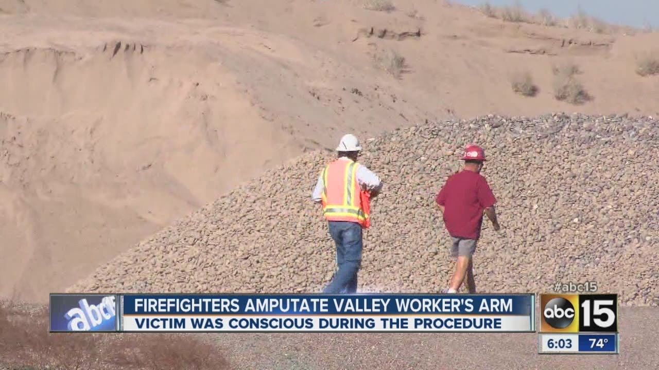 Firefighters amputate Valley worker's arm - YouTube