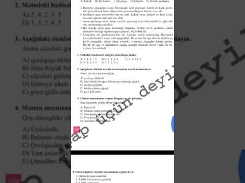 AZƏRBAYCAN DİLİ 8-Cİ SİNİF - KSQ 3 (CAVABLAR AŞAĞIDA)