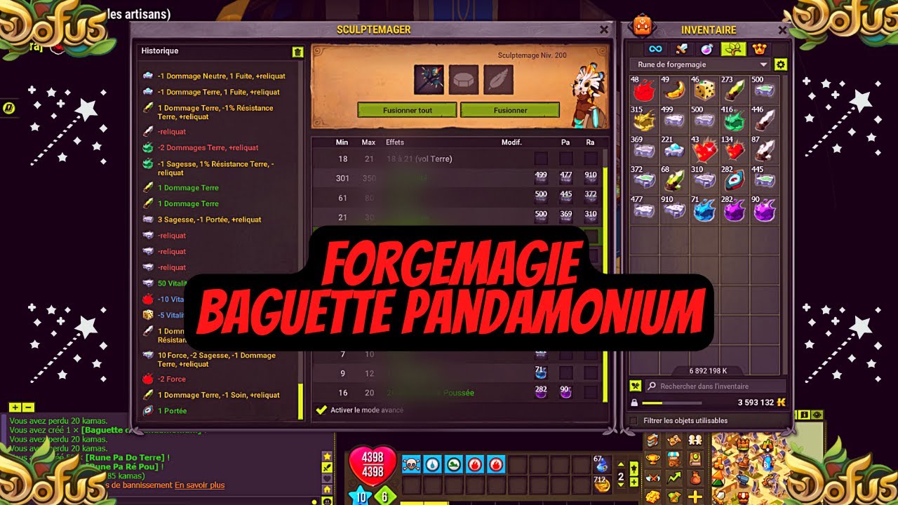 FAIRE DES KAMAS FACILEMENT SUR DOFUS! FORGEMAGIE BAGUETTE PANDAMONIUM - YouTube