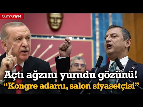 Özgür Özel açtı ağzını yumdu gözünü! Erdoğan'a böyle seslendi: Kongre adamı, salon siyasetçisi...
