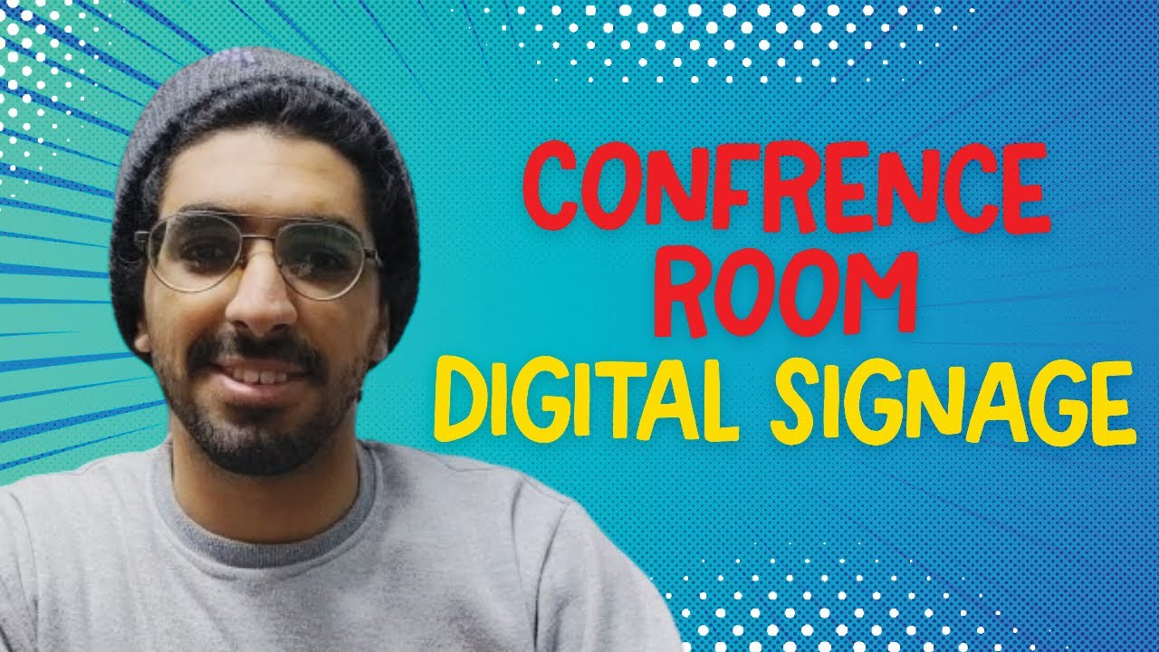Conference room digital signage with posterbooking - YouTube