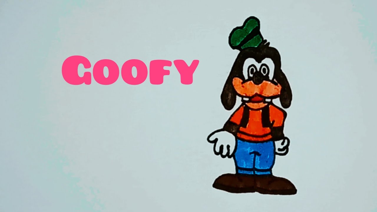 How to draw goofy || Goofy drawing easy step from Disney - YouTube