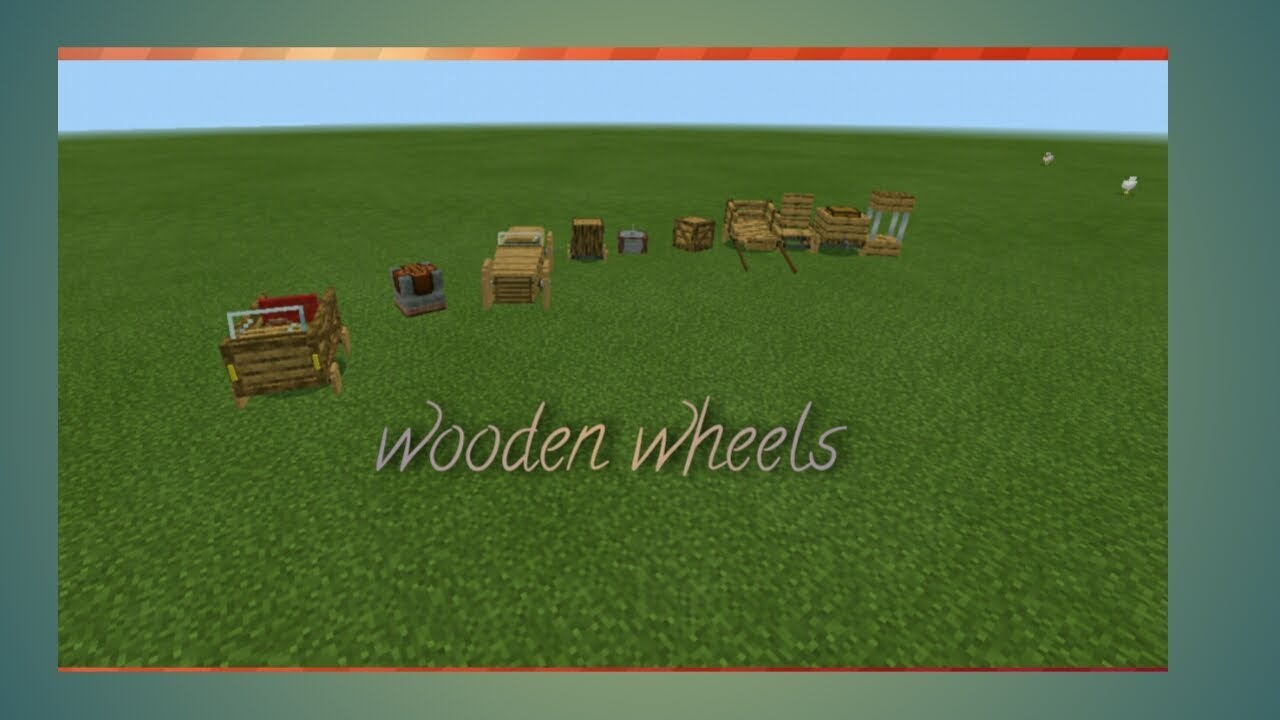 WOODEN WHEEL edition minecraft - YouTube