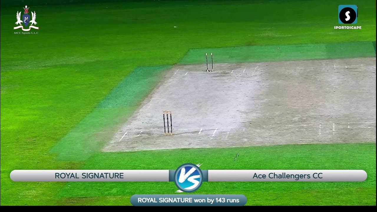 Royal Signatute vs Ace Challengers CC | MCC Sunday Slammers VIII | MCC Cricket League - YouTube