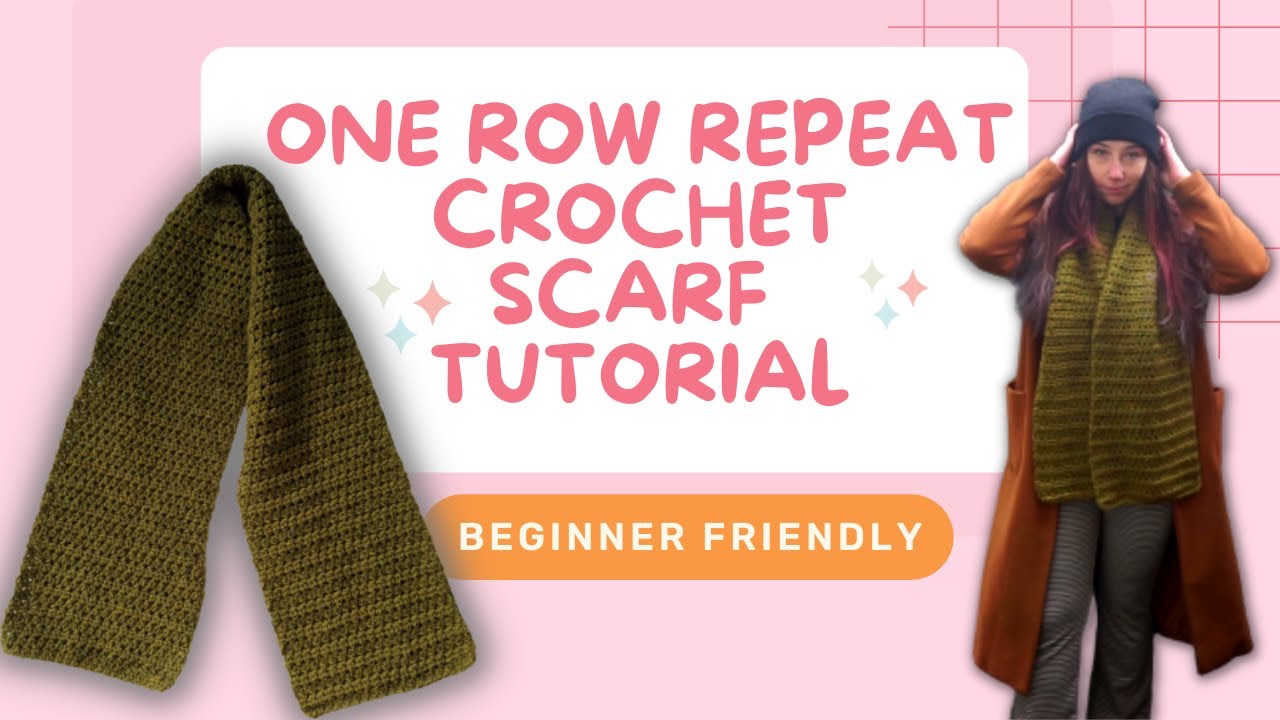 ONE ROW REPEAT CROCHET SCARF TUTORIAL | PIQUE STITCH | BEGINNER ...