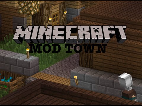 Minecraft Mod Town- A Beautiful Village! [1] - YouTube