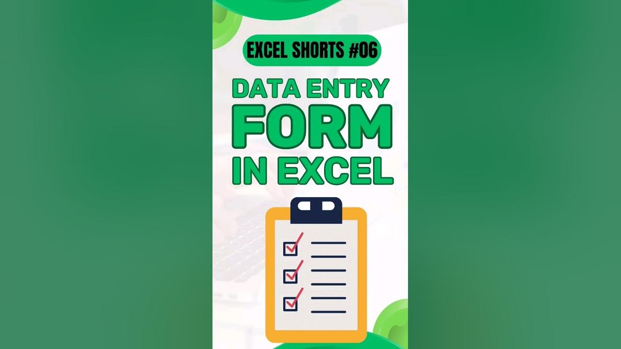 📝 Excel Mastery Create A Data Entry Form Like A Pro 📊 Shorts Exceltips Exceltricks Youtube
