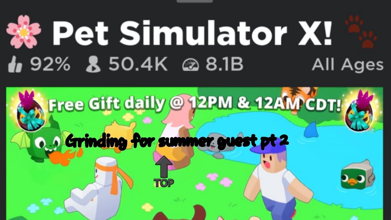 Pet sim x summer event/quest pt2 - YouTube