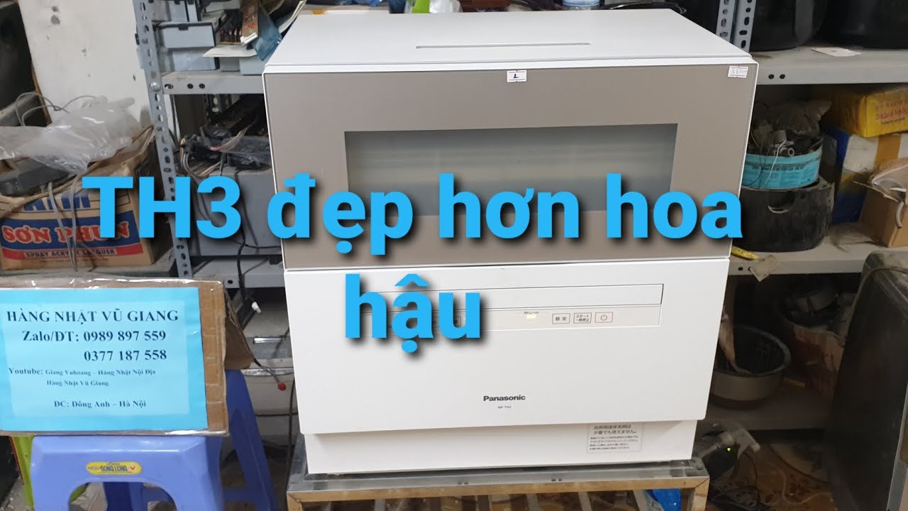 #0377187558- Máy rửa chén bát Nhật nội địa Panasonic NP-TH3 đẹp hơn hoa hậu - YouTube