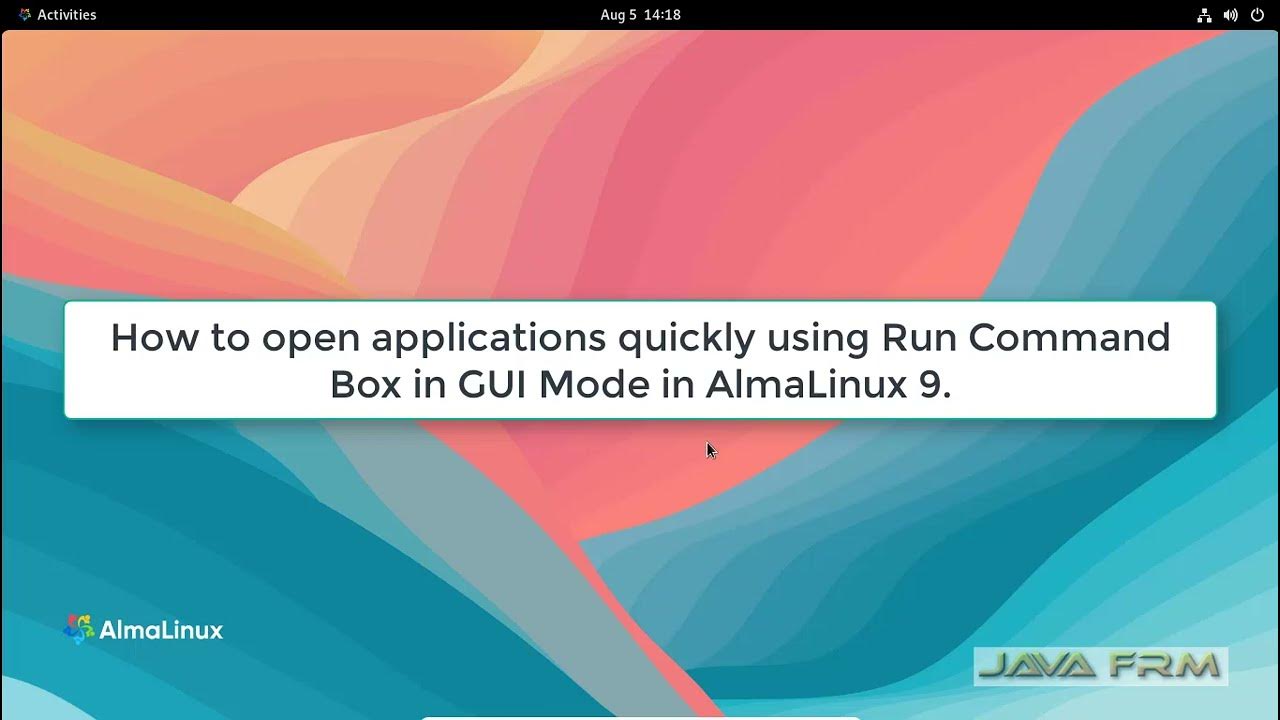 How to open Applications using Run command Box in AlmaLinux 9 - YouTube