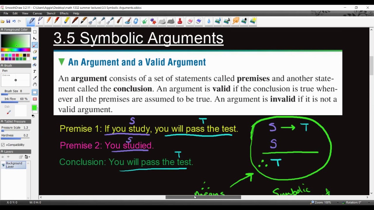 3.5 Symbolic Arguments (part 1) - YouTube