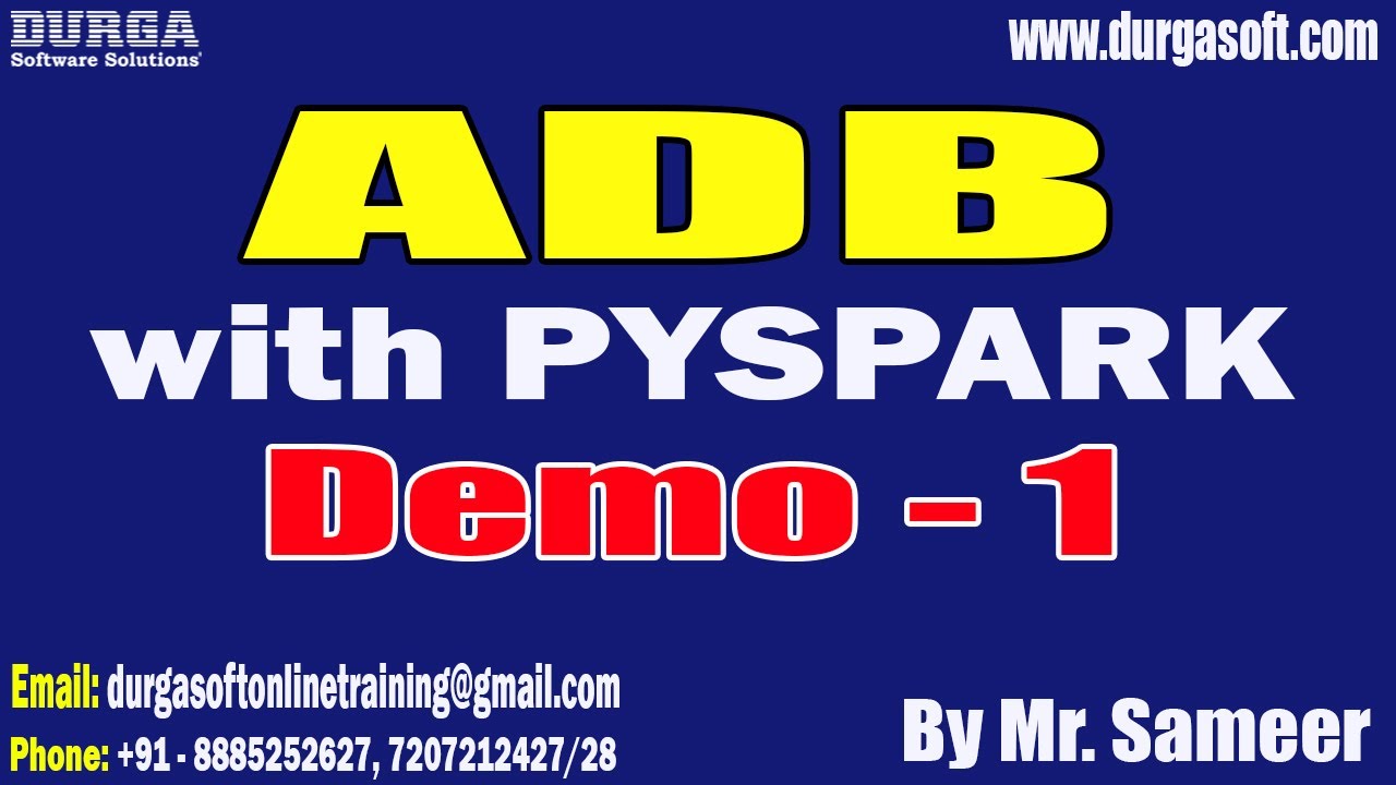 Adb With Pyspark Tutorials Demo 1 By Mr Sameer On 28 12 2023