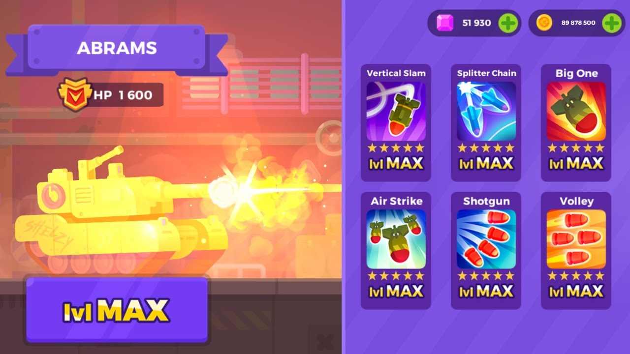 Tank Stars ABRAMS Upgraded to MAX level - YouTube