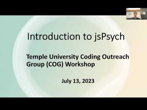 Outro: Temple University COG 2023 Summer Workshop Introduction to ...