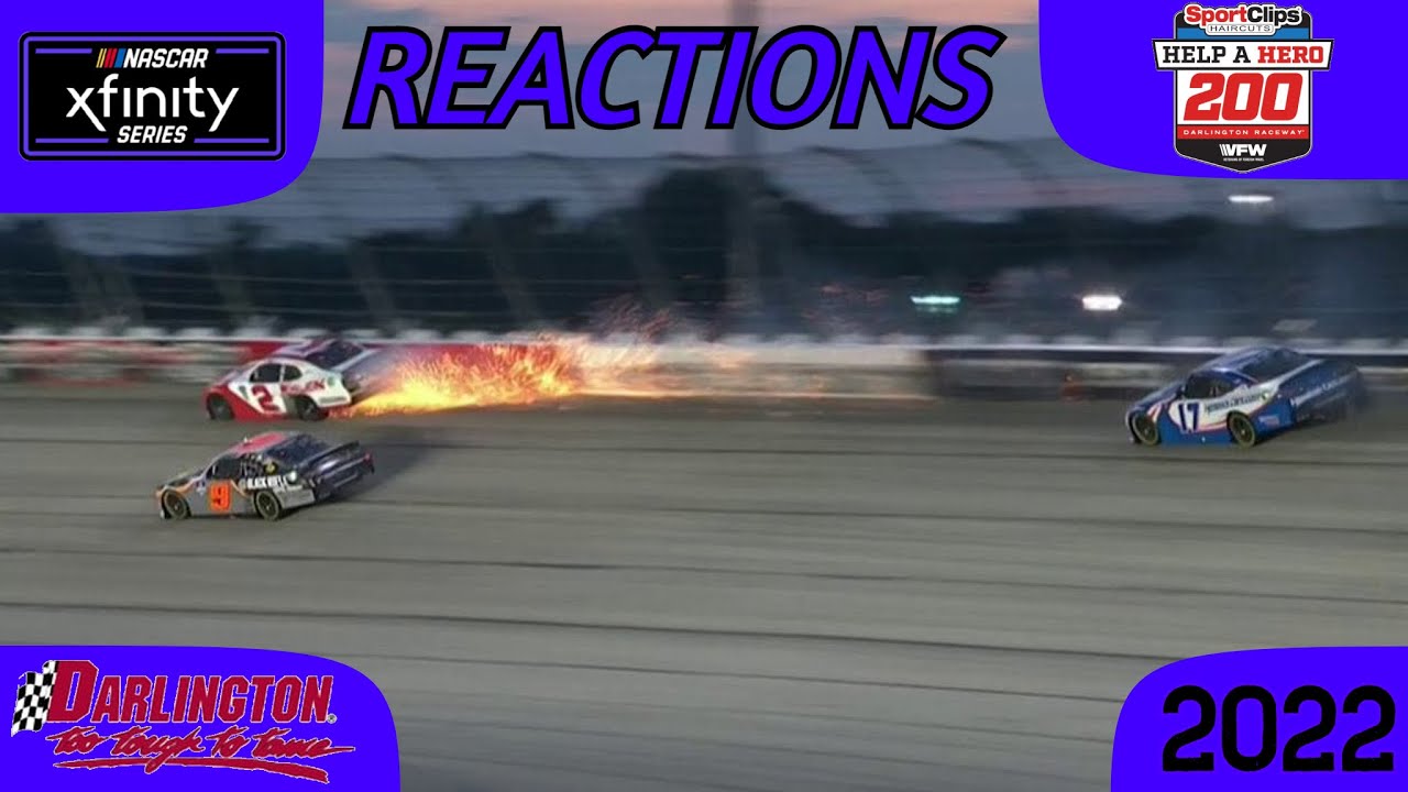 2022 Sport Clips Haircuts VFW Help A Hero 200 Reactions NASCAR Xfinity ...