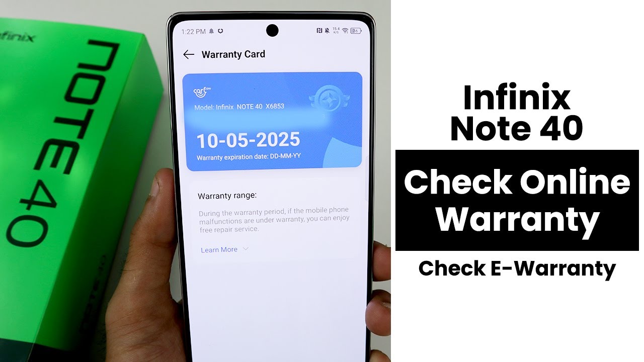 How to Check Online Warranty In Infinix Note 40 | Check E-Warranty ...