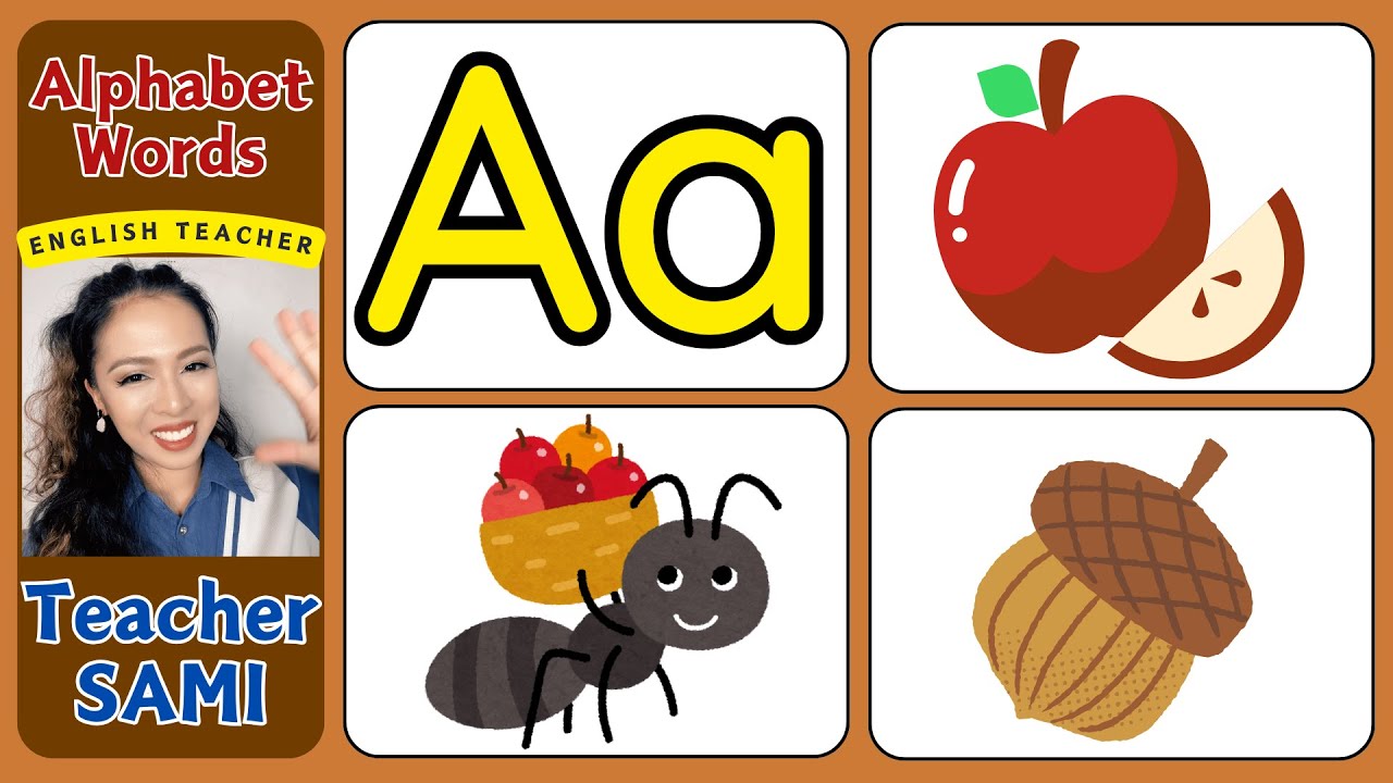 Letter Aa - Basic English Words for KIDS - Reading, Spelling, Writing ...