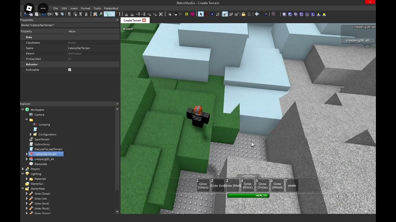 how to use CaterpillarTerrain for retrostudio - YouTube
