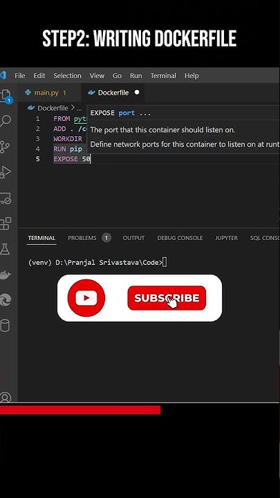 How To Containerize Your Python App Using Docker In Just 4 Steps Docker Part 1 Shorts Youtube