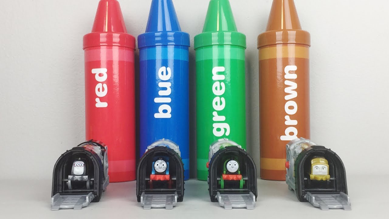 Thomas and Friend Learn Colors Rainbow Sorting Crayons Education for ...