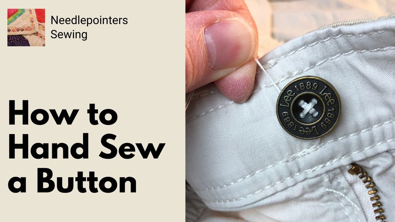 How to Sew a Button by Hand Sewing - YouTube