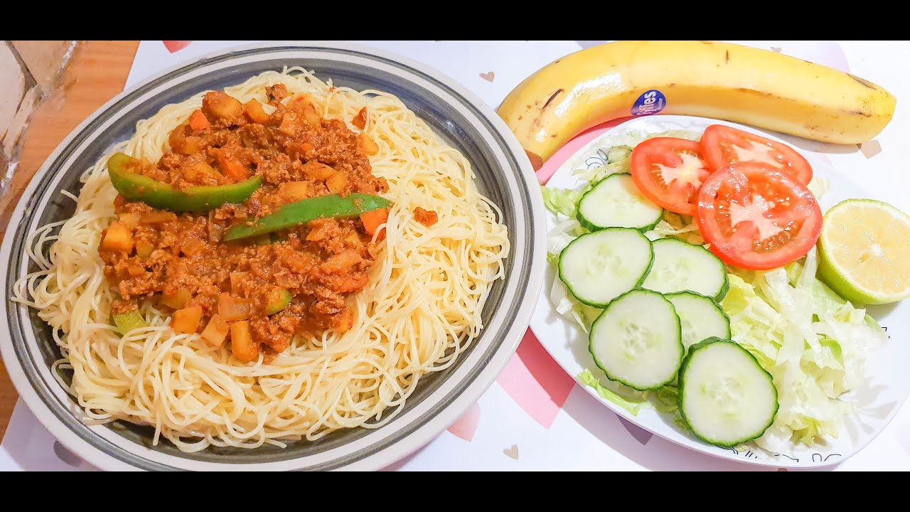 BAASTO IYO HILIB SHIIDAN (SPAGHETTI AND MINCE) - YouTube