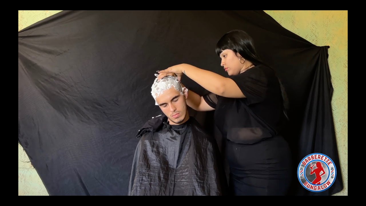Barberette Charlotte - Frustrated Lady Barber Shaves Client Bald ...