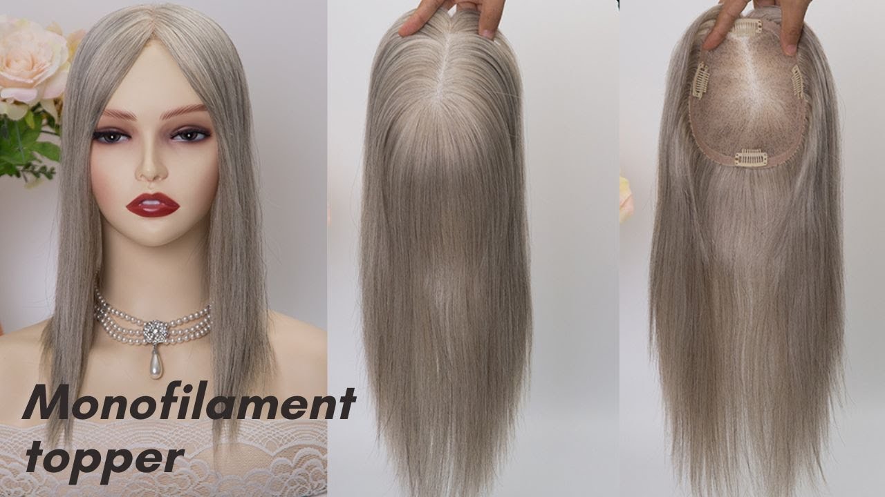 Monofilament topper| Full hand tied topper| light grey color - YouTube