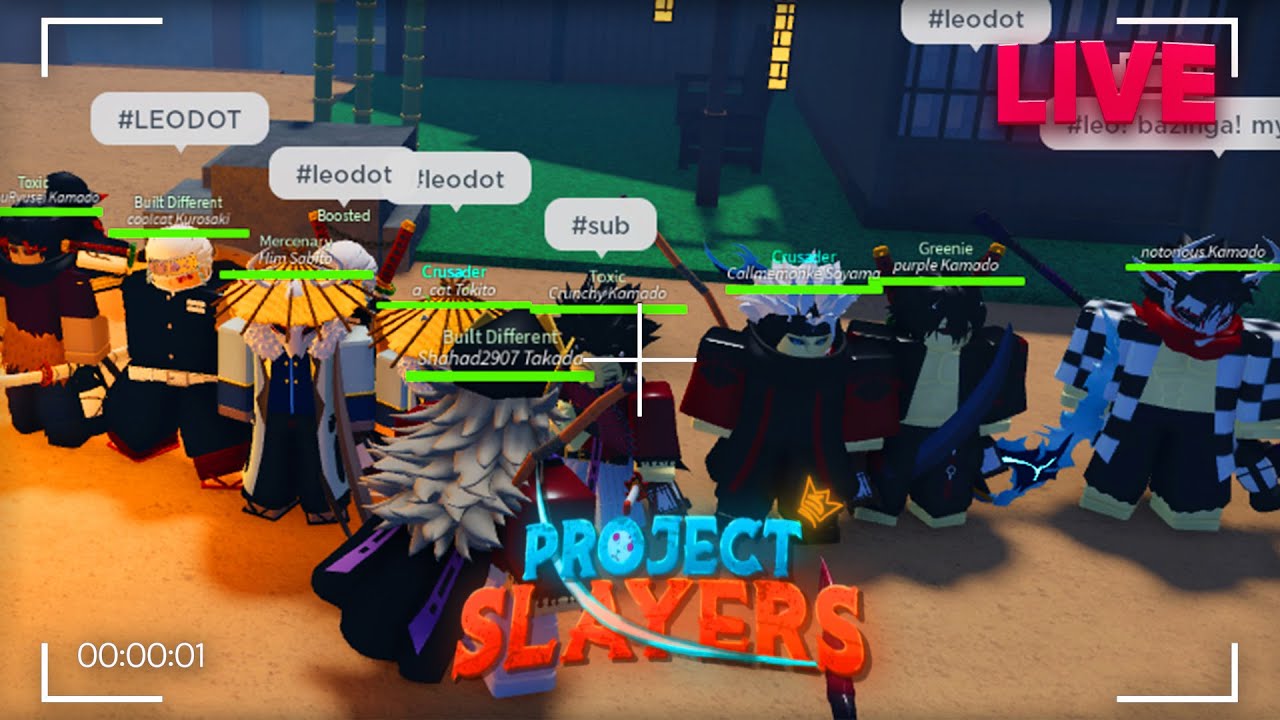 🔴 LIVE PLAYING PROJECT SLAYERS | DOING HELL MUGEN | ROAD2K [Project ...