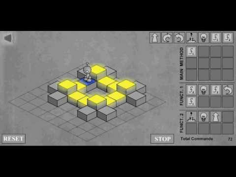 Lightbot solved in 131 Commands (Levels 7 - 12) - YouTube