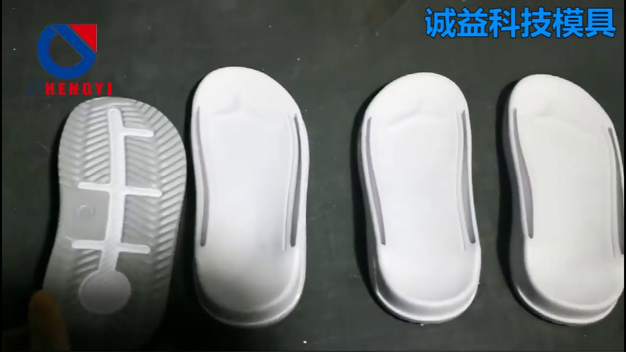 Shoe eva pouring double color slipper outsole mold - YouTube