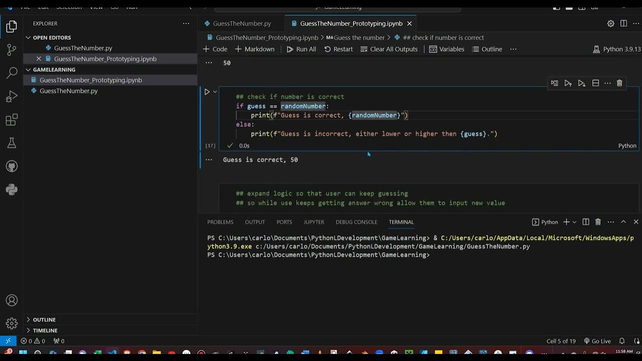 Python Guess the Number Game 1 - YouTube