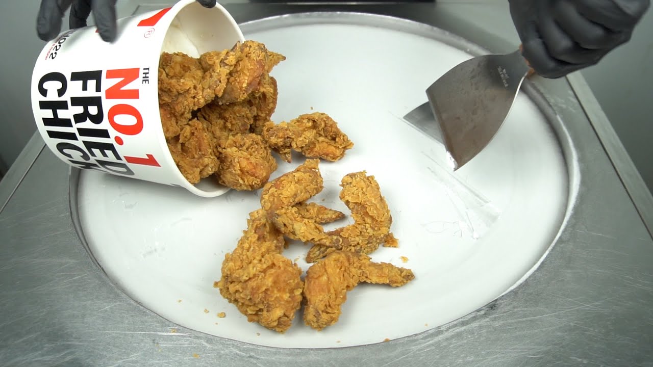 ASMR | How to Make Ice Cream Rolls KFC Winger Bucket Chicken Street ...