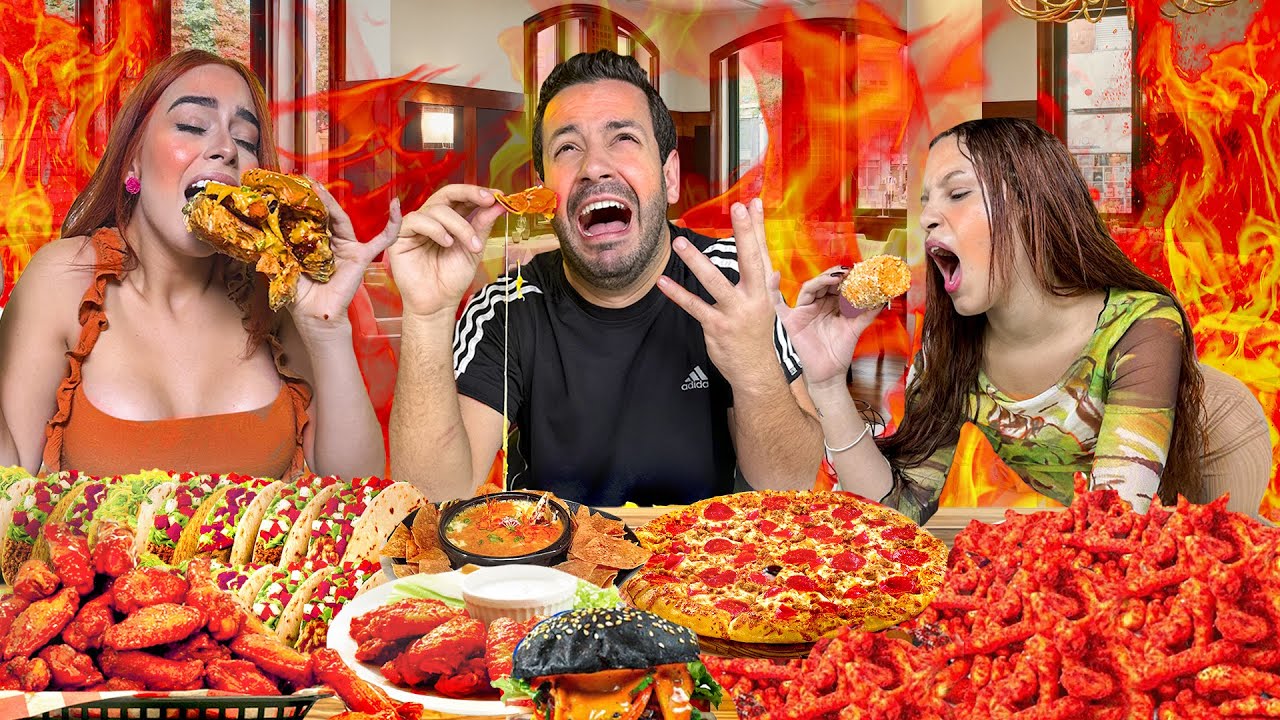 24 HORAS COMIENDO LA COMIDA MÁS PICANTE DEL MUNDO 🔥 - YouTube