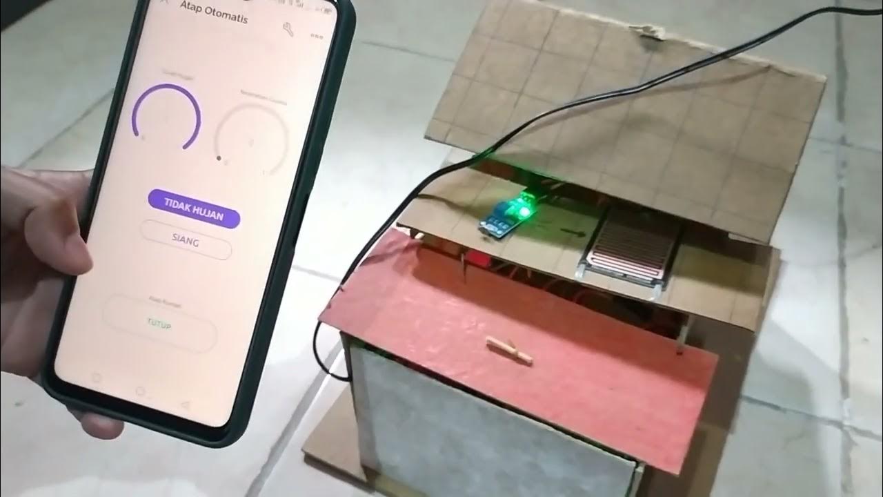 SISTEM ATAP OTOMATIS BERBASIS ANDROID DENGAN MIKROKONTROLER ARDUINO UNO. - YouTube