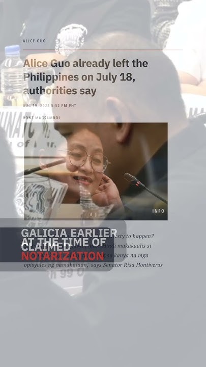 Alice Guo’s signature did not match what was in notarized affidavit – NBI - YouTube