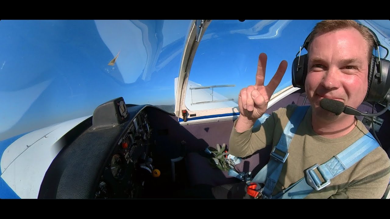 First Solo Flight in the Touring Motor Glider (TMG) - YouTube