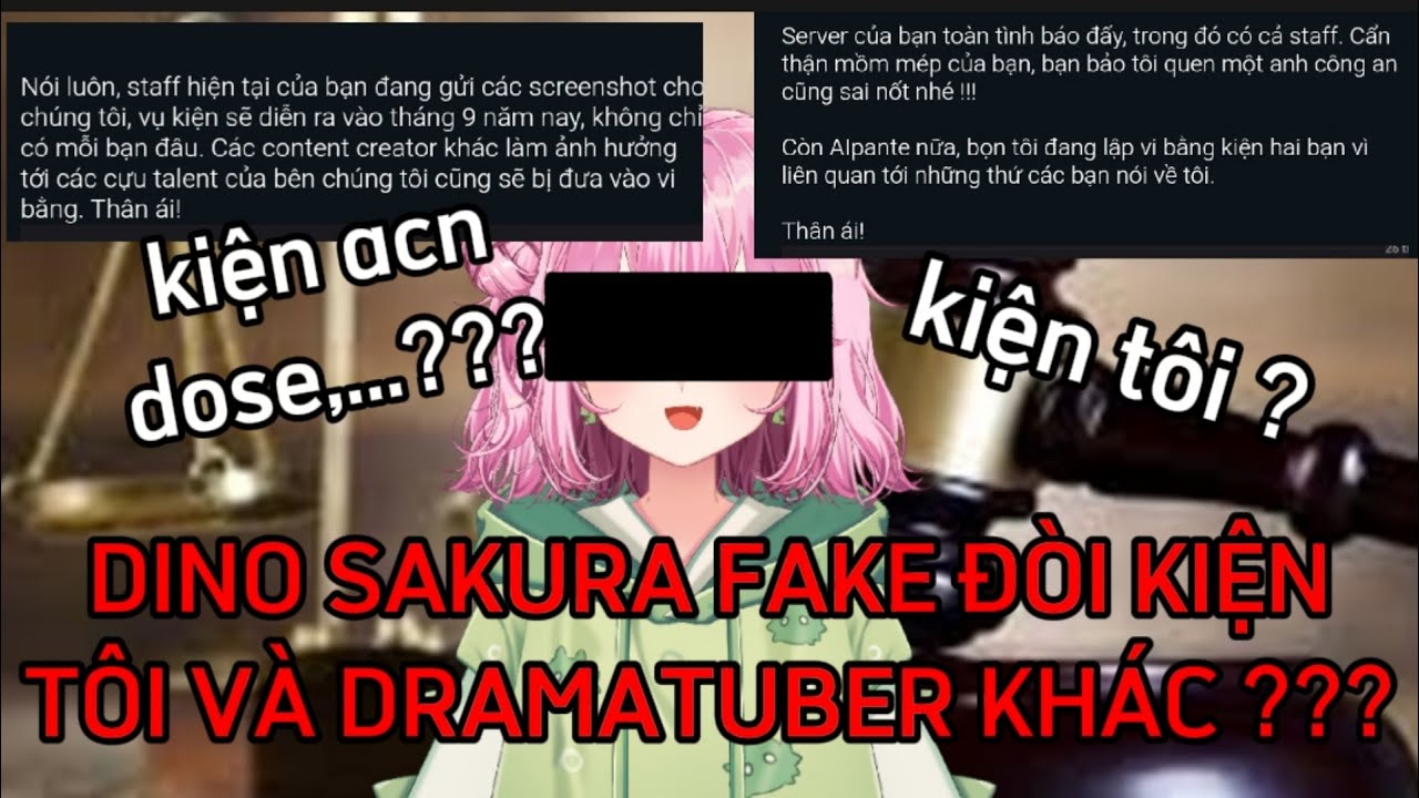 DINO SAKURA PHAKE NÀY ĐÒI KIỆN TÔI,DOSEWITCH,ACN,...TẤT CẢ YTB LÀM VỀ DINO SAKURA ????? - YouTube