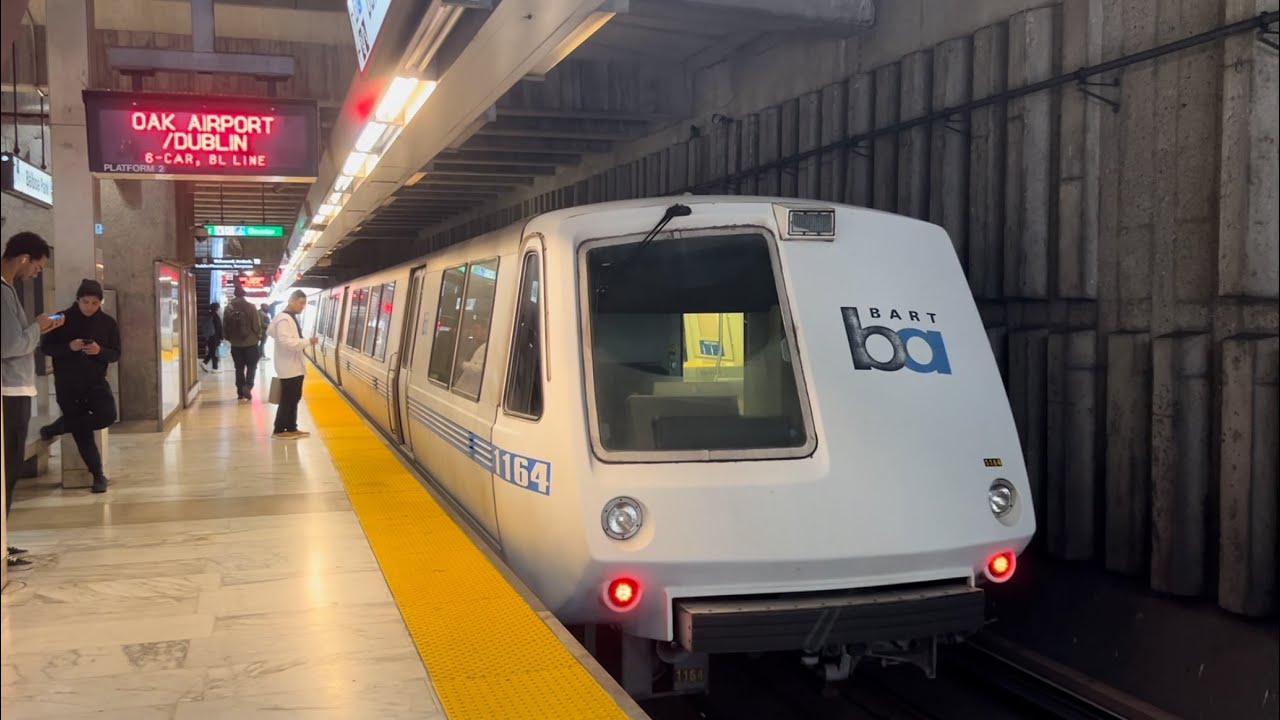 Bart Legacy Fleet 6-Car Dublin Pleasanton Train with Rohr A Car 1164 ...